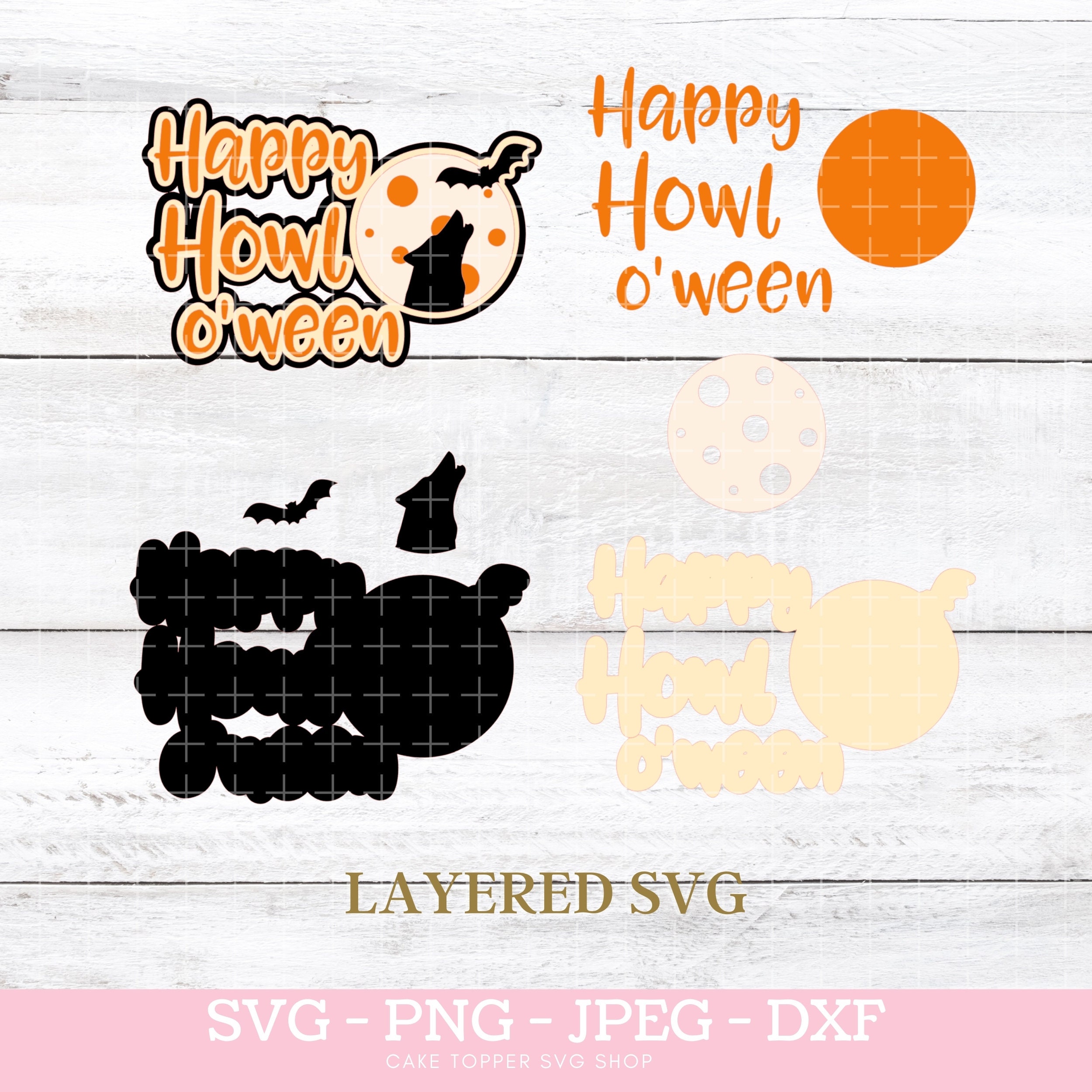 Happy Howl O Ween Halloween Sign SVG Full Moon Werewolf - Etsy UK