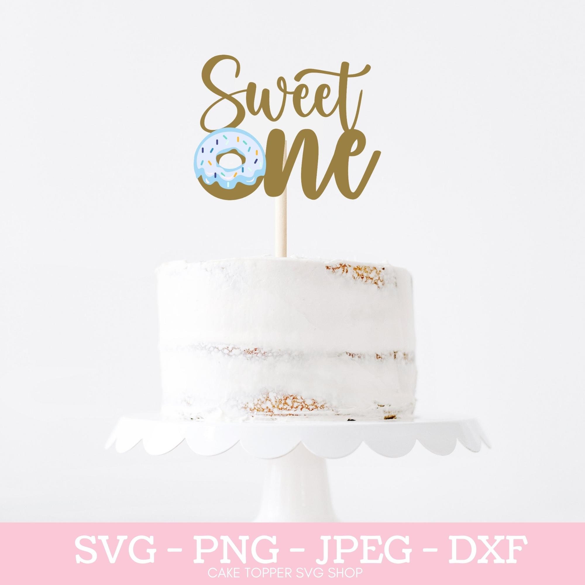 Sweet One Cake Topper SVG Donut SVG Blue Sweet One 1st - Etsy
