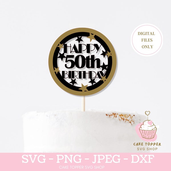 50th Birthday 3d Cake Topper - Etsy