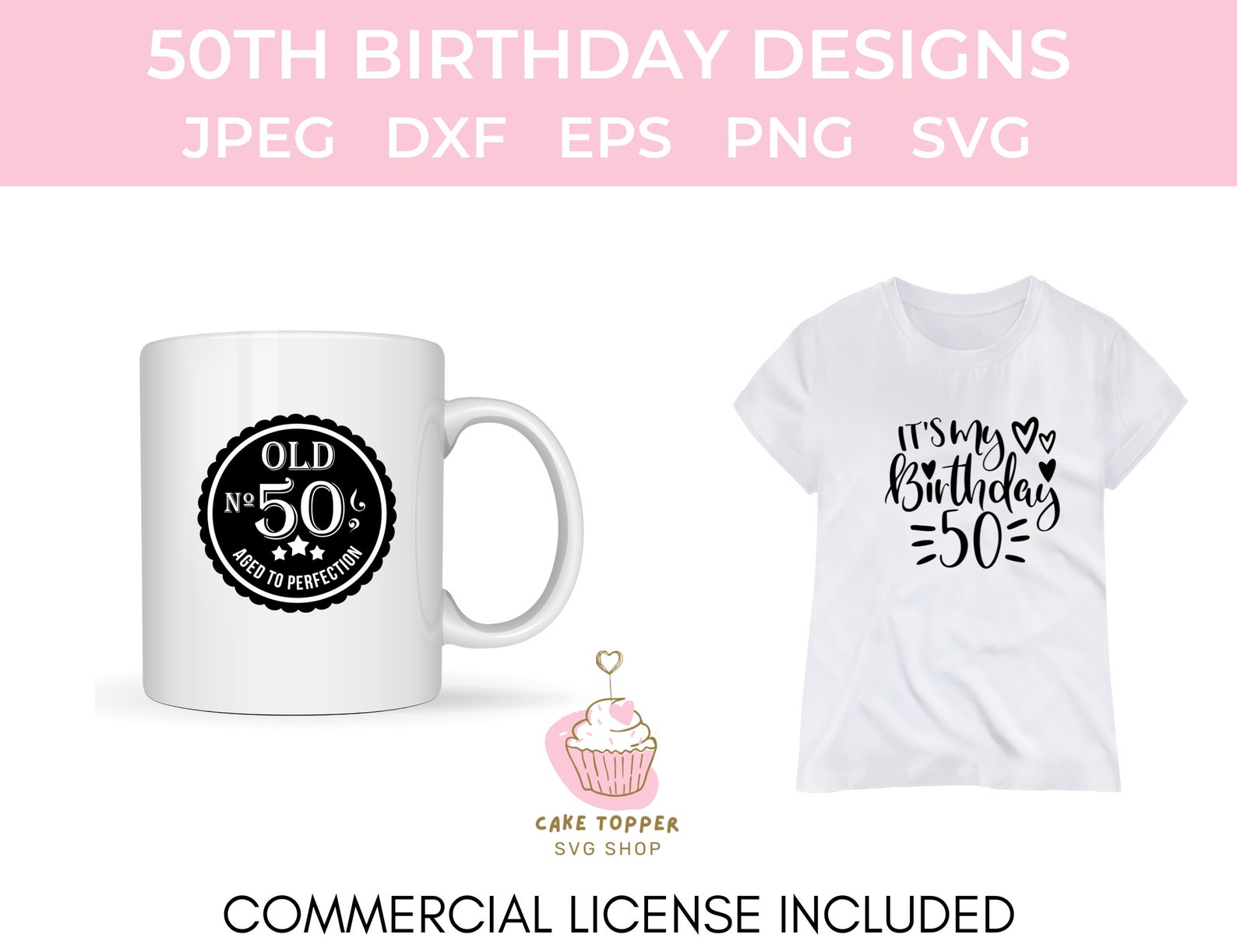50th Birthday SVG Bundle PNG DXF Eps and Jpeg Included - Etsy Canada