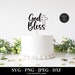God Bless Cake Topper SVG Baptism Cake Topper Cut File - Etsy
