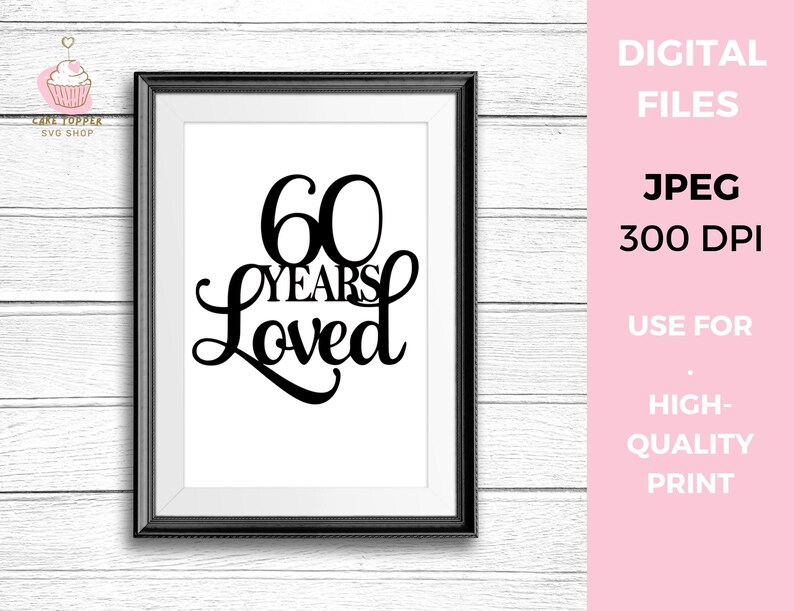 60 Years Loved SVG 60th Birthday SVG 60th Anniversary SVG - Etsy UK