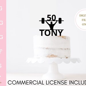 Levantamiento de pesas SVG Cumpleaños de los hombres Muscle Man Bar ...