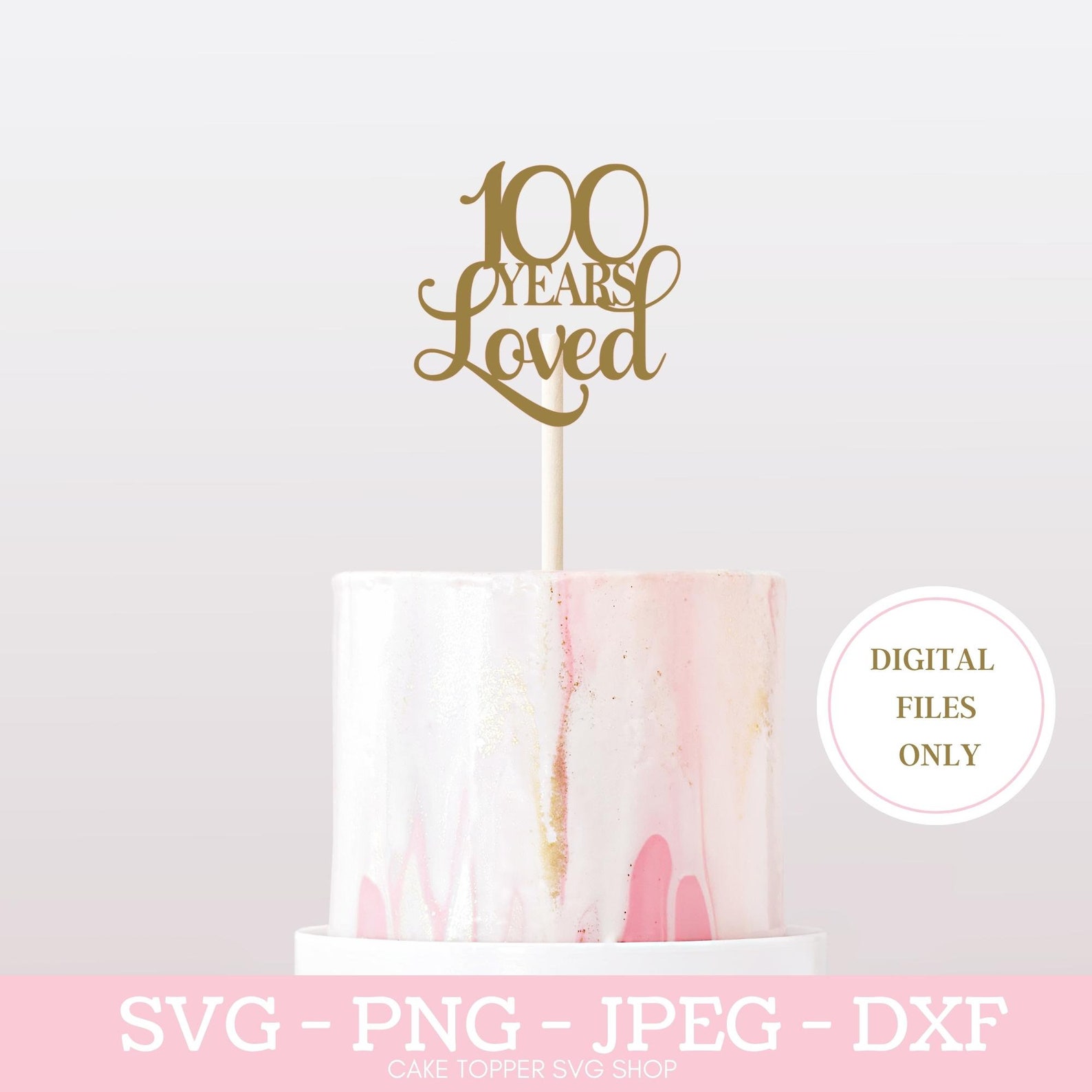 100 Years Loved SVG 100th Birthday SVG 100th Anniversary - Etsy UK