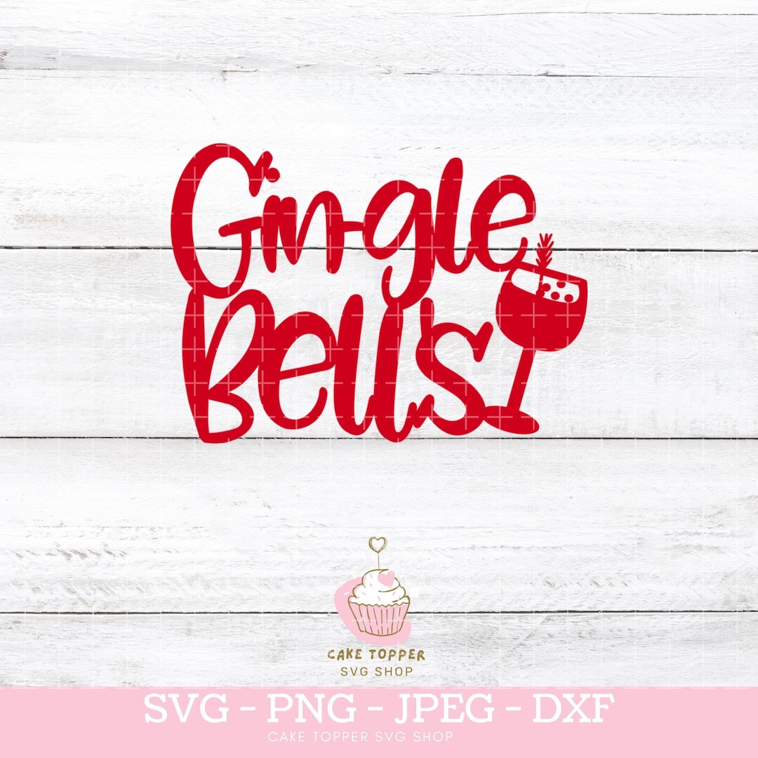 Gin Gle Bells Funny Christmas SVG PNG DXF Ugly Sweater Clip Art ...