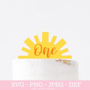Boho Sun One SVG 1st Birthday Sunshine First Birthday One Cake Topper ...
