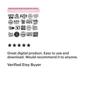 50th Birthday SVG Bundle PNG DXF Eps and Jpeg Included Cricut - Etsy