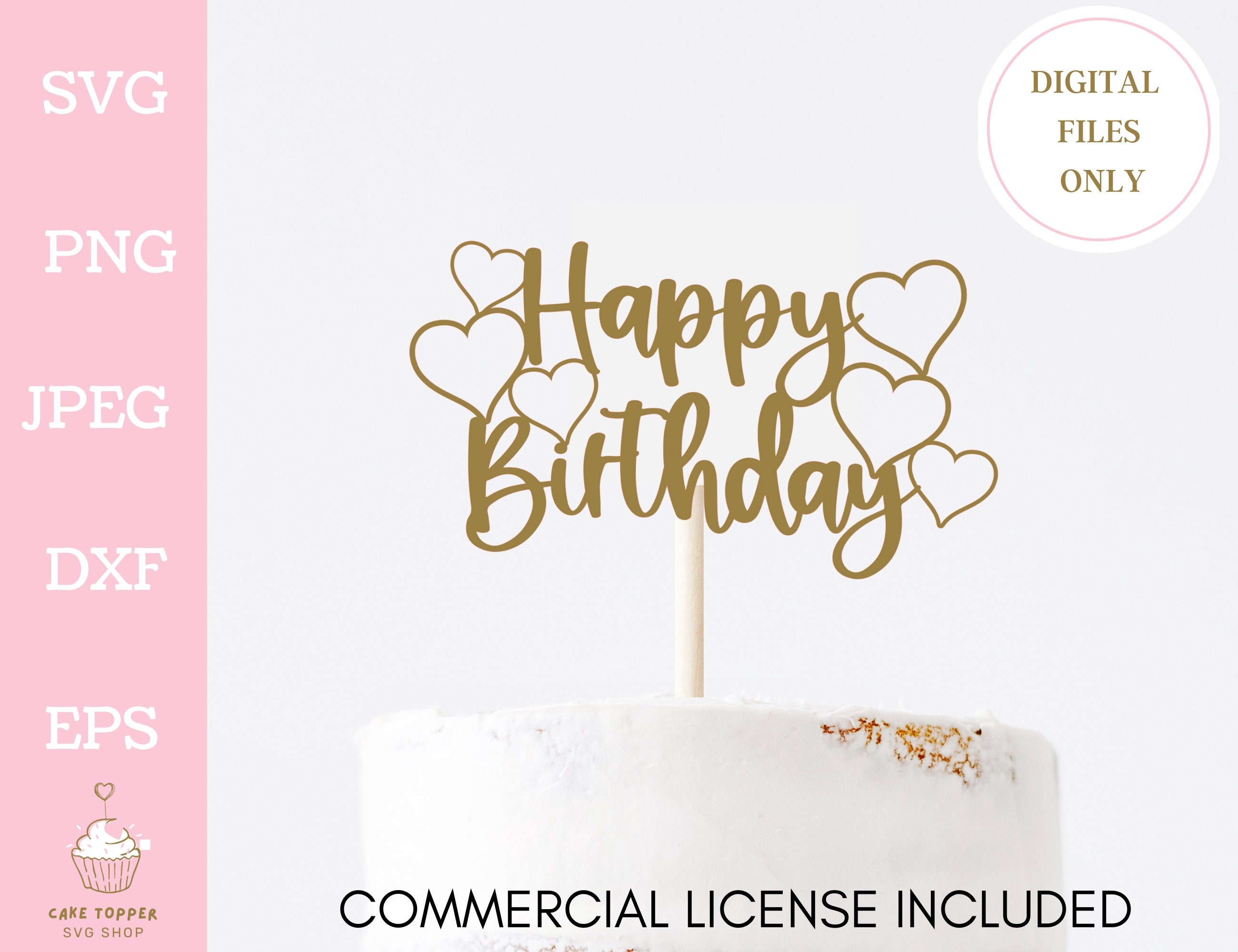 Alles Gute zum Geburtstag SVG Bundle Cake Topper SVG dxf - Etsy.de