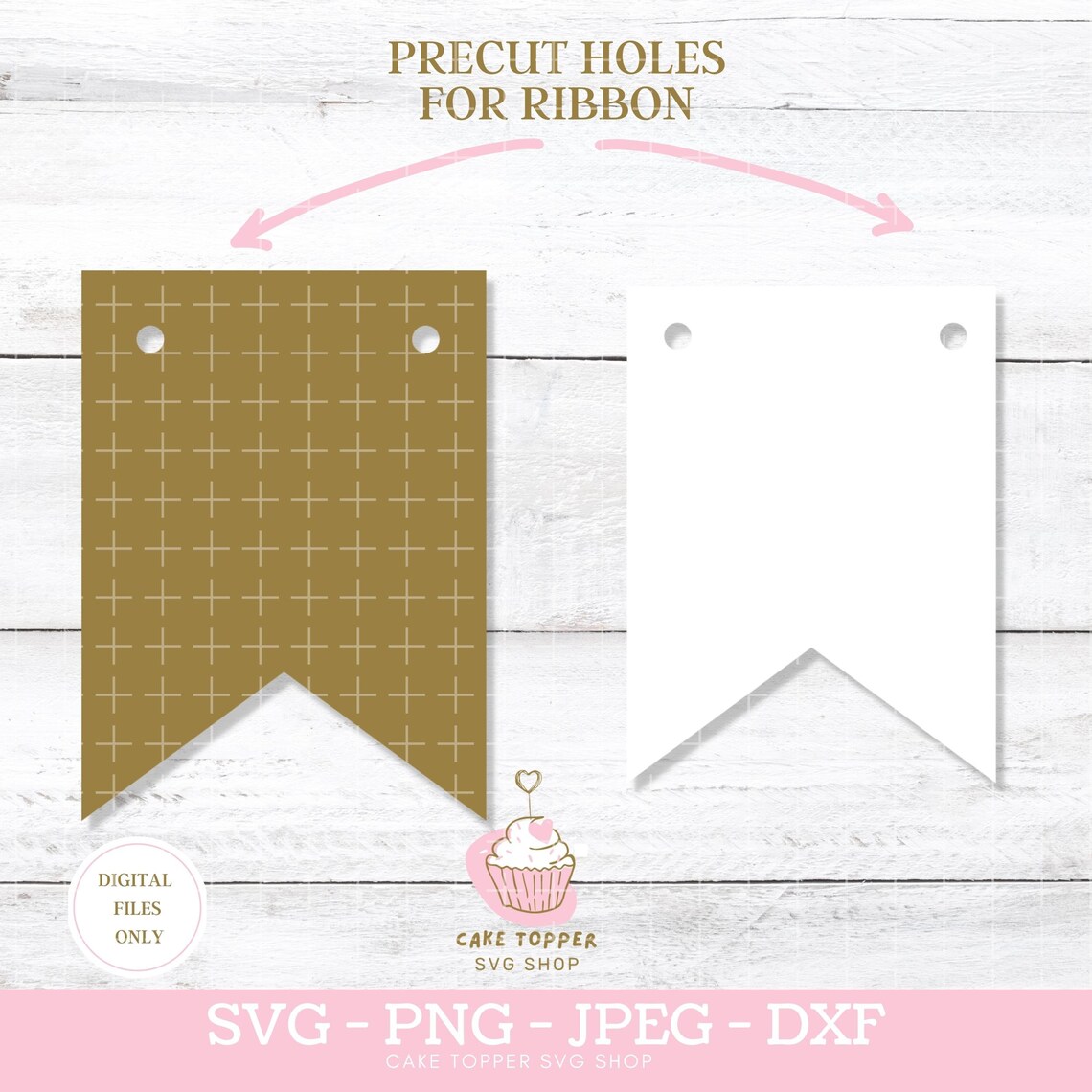 Banner SVG Banner Template Cut File Layered Bunting SVG - Etsy