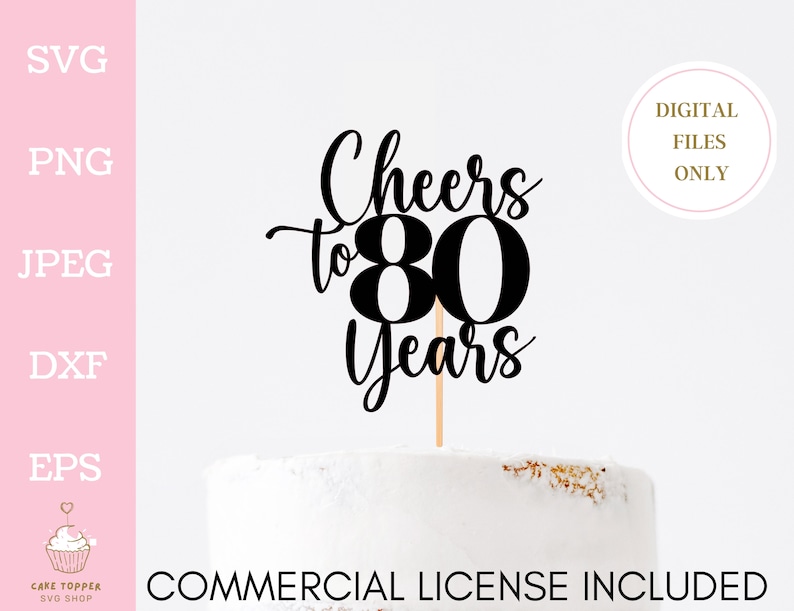 80th Birthday SVG Bundle PNG DXF Eps and Jpeg Included - Etsy UK