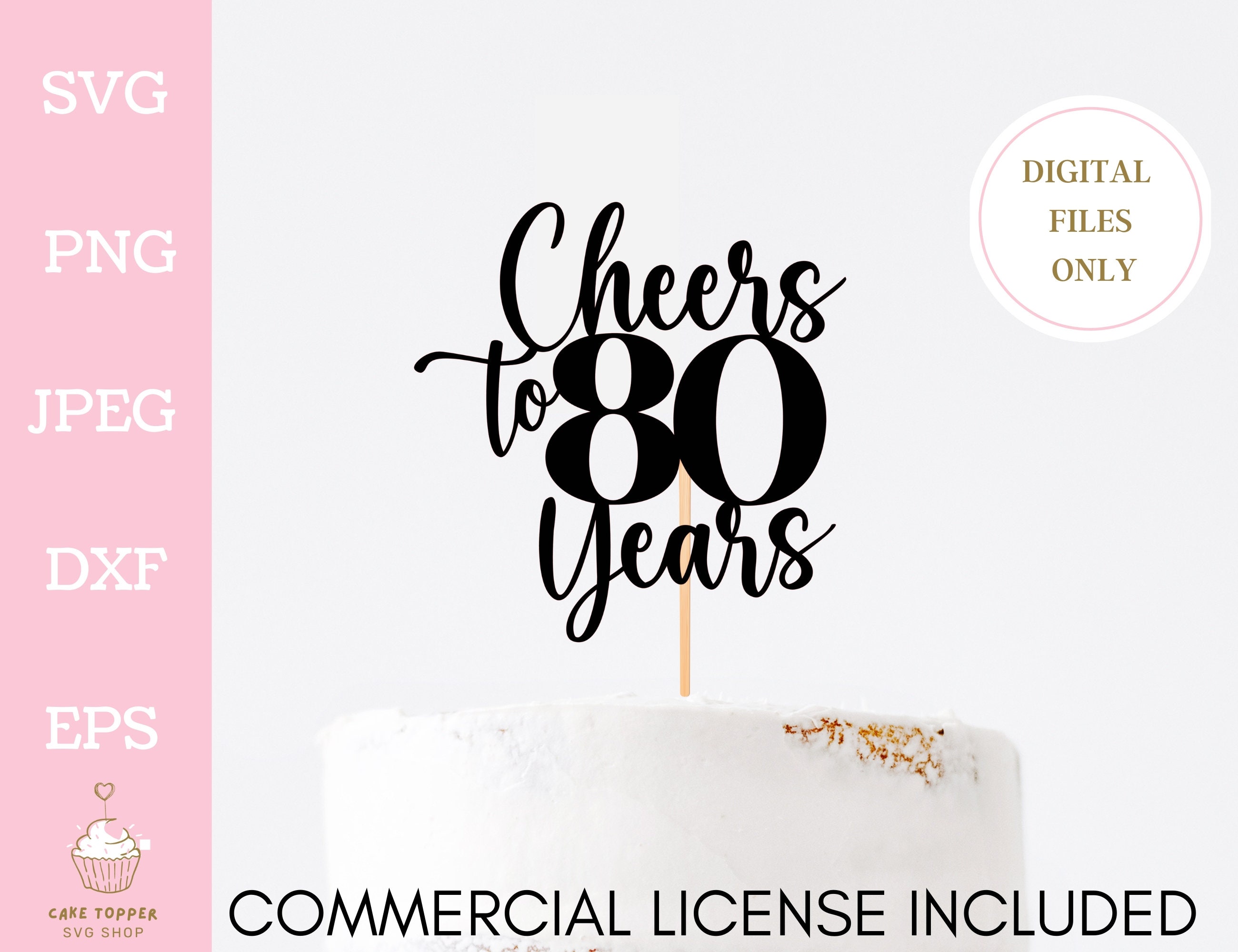 80th Birthday SVG Bundle PNG DXF Eps and Jpeg Included - Etsy UK