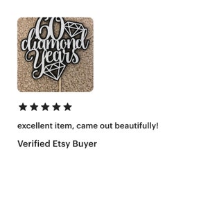 60 Diamond Years SVG 60th Wedding Anniversary Laser Ready Cut File AI ...