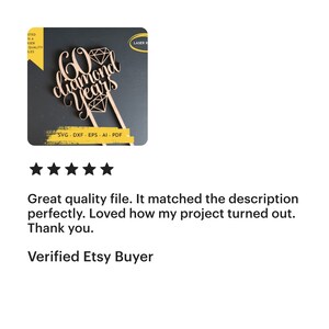 60 Diamond Years SVG 60th Wedding Anniversary Laser Ready Cut File AI ...