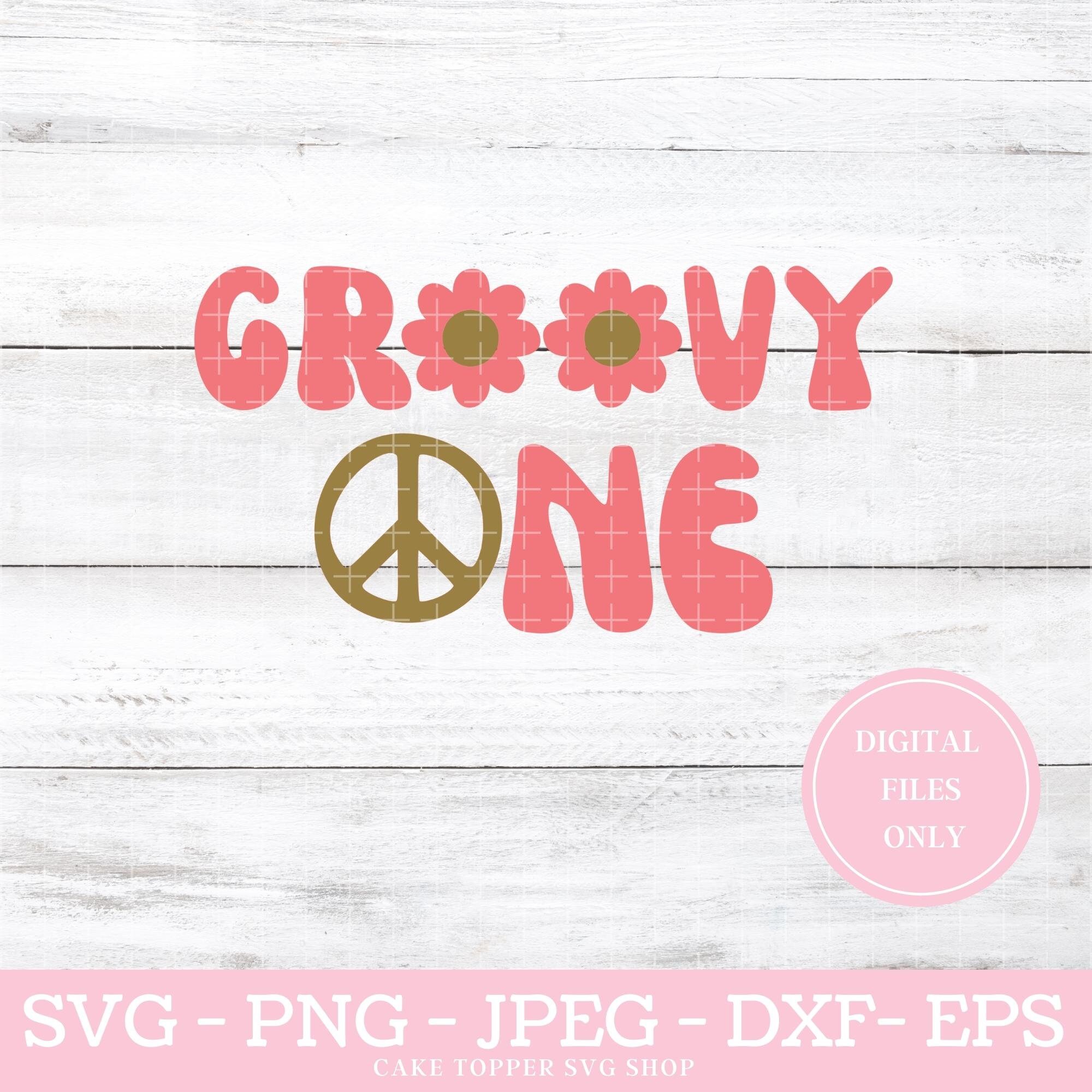 Groovy One SVG Cut File Girls 1st Birthday Retro 70's - Etsy