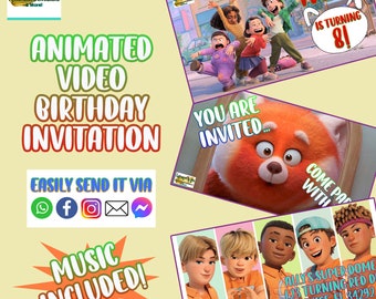 Turning Red Invitation Turning Red Birthday Turning Red Party - Etsy