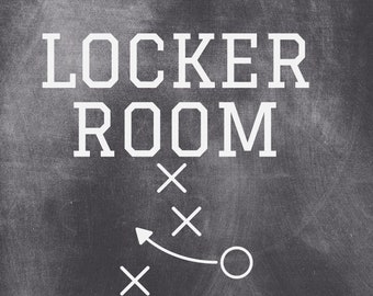 Football Locker Room Sign - Etsy