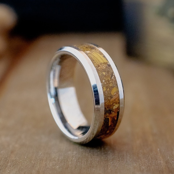 Mens Tigers Eye Wedding Band - Etsy