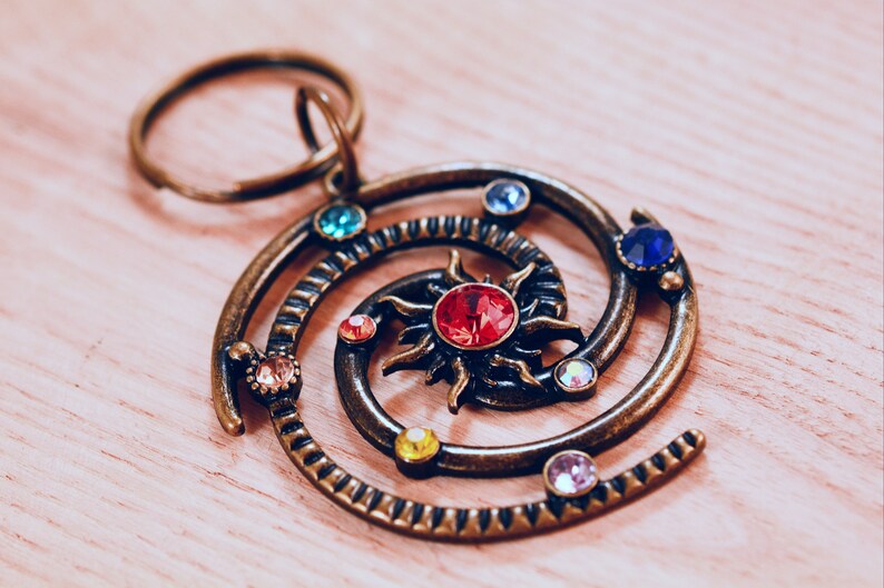 Solar System Keychain Space Keychain Big Keychain Rainbow - Etsy