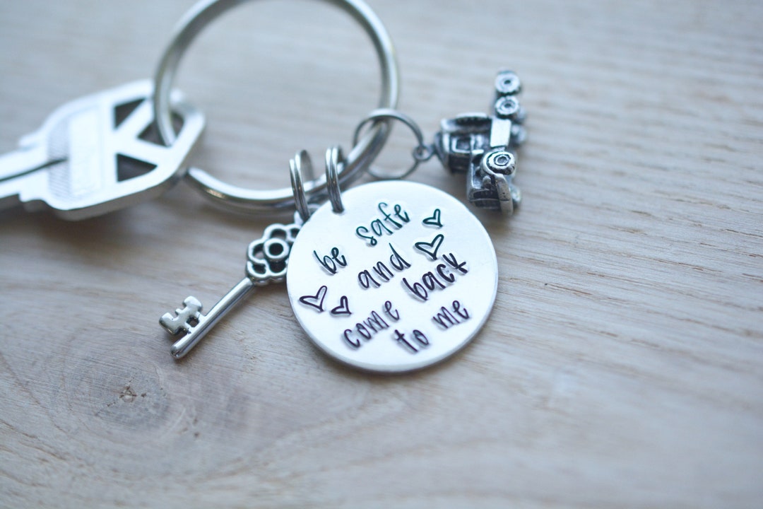 Be Safe Keychain, New Driver Gift, Truck Driver Gift, Gift for Dad ...