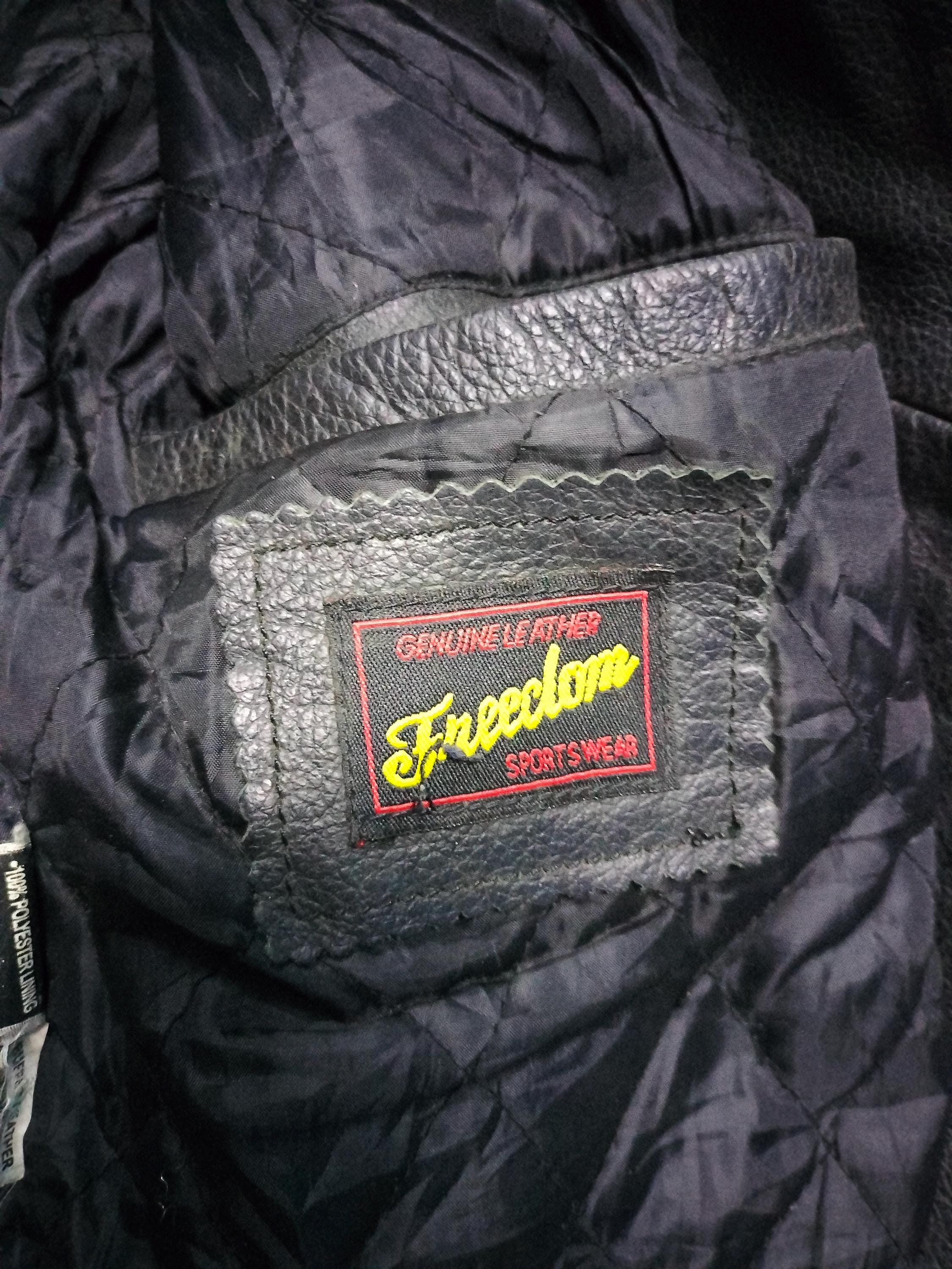 Rare Vintage FREEDOM Japanese Brand Biker Leather Jacket - Etsy