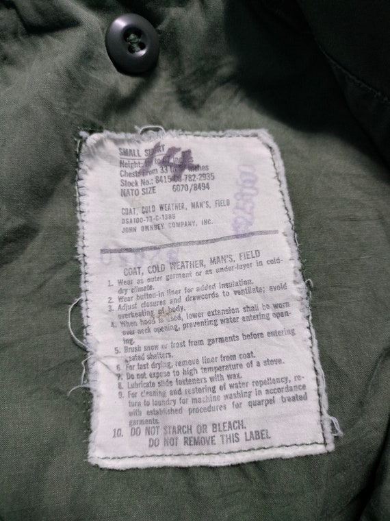 rare!! vintage 70s US ARMY M65 jacket - Gem