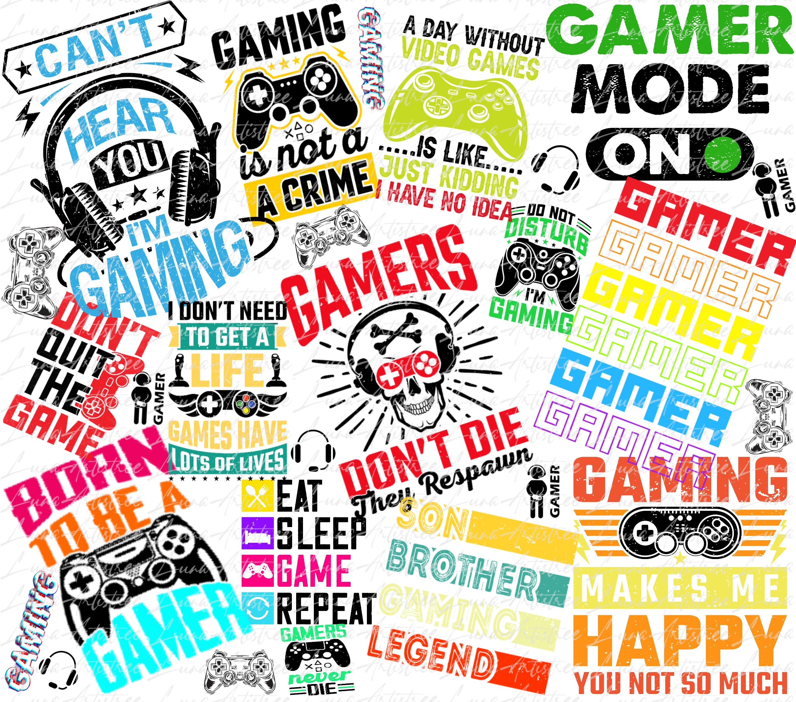 Gamer Sublimation Tumbler Wrap Design for 20oz Skinny Straight Tumbler ...