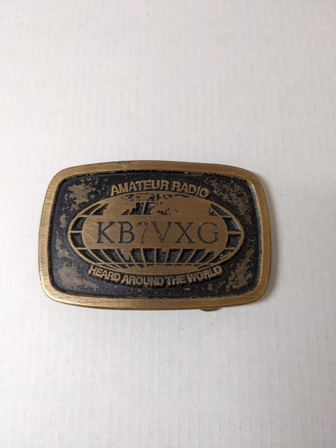 70s 80s HAM CB Amateur RADIO Belt Brass Bronze Buckle - Etsy