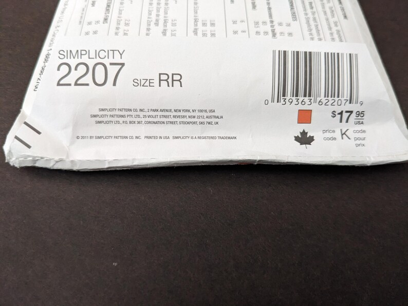 STEAMPUNK EDWARDIAN Sewing Pattern Simplicity 2207 Xl 1x Plus Size 14 ...