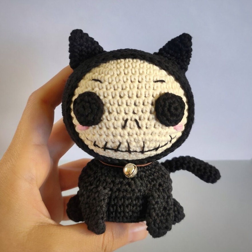 Cat Crochet Pattern, Death Crochet Pattern, Cat Amigurumi Pattern, Cat ...