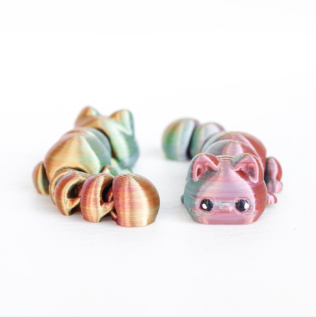 3D Printed Lazy Cat | Mini Desk Buddy, Cute Animal Decor - Etsy