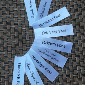 Personalised Satin Sew on Name Labels 7cm X 2cm - Etsy