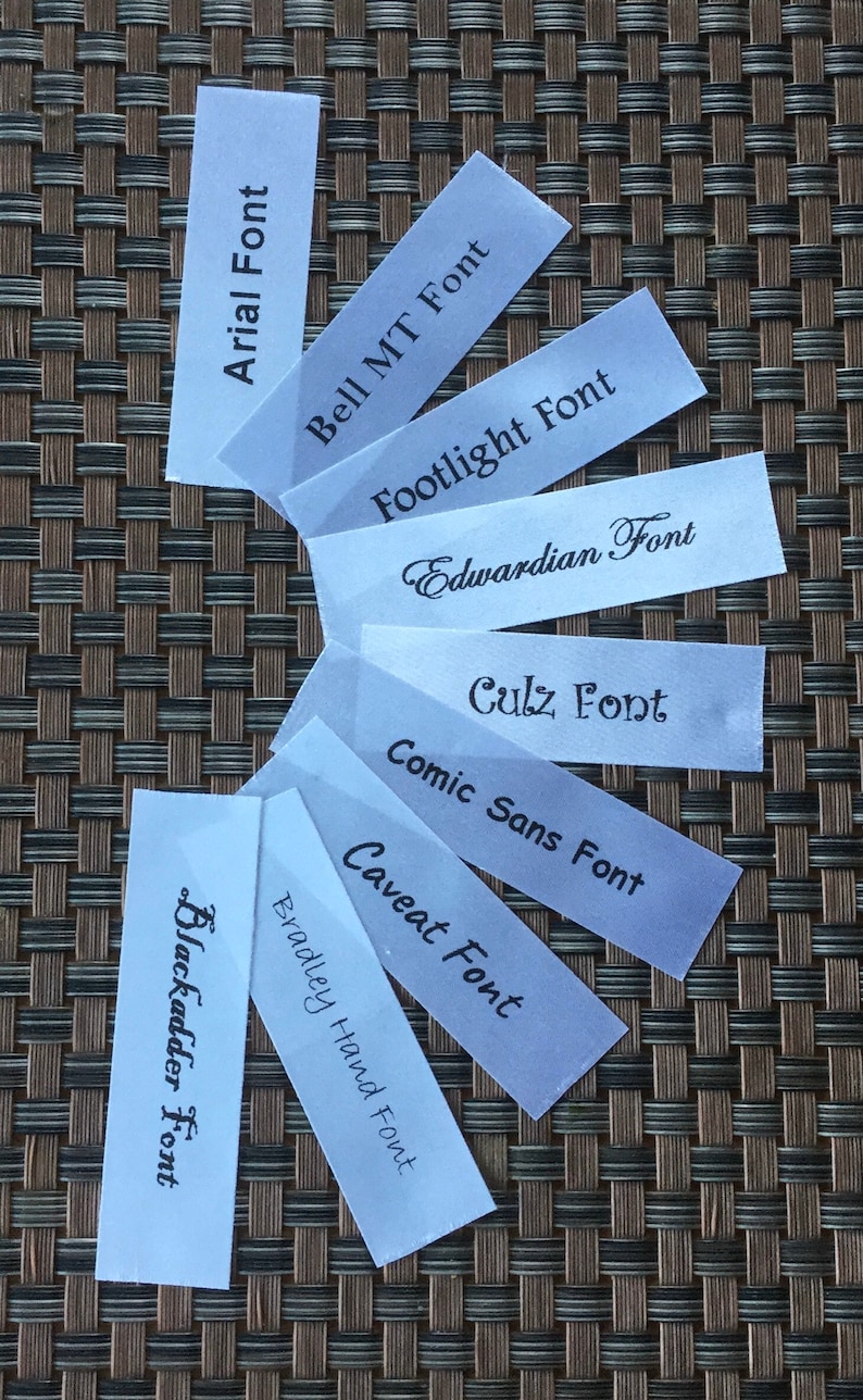 Personalised Satin Sew on Name Labels 7cm X 2cm - Etsy