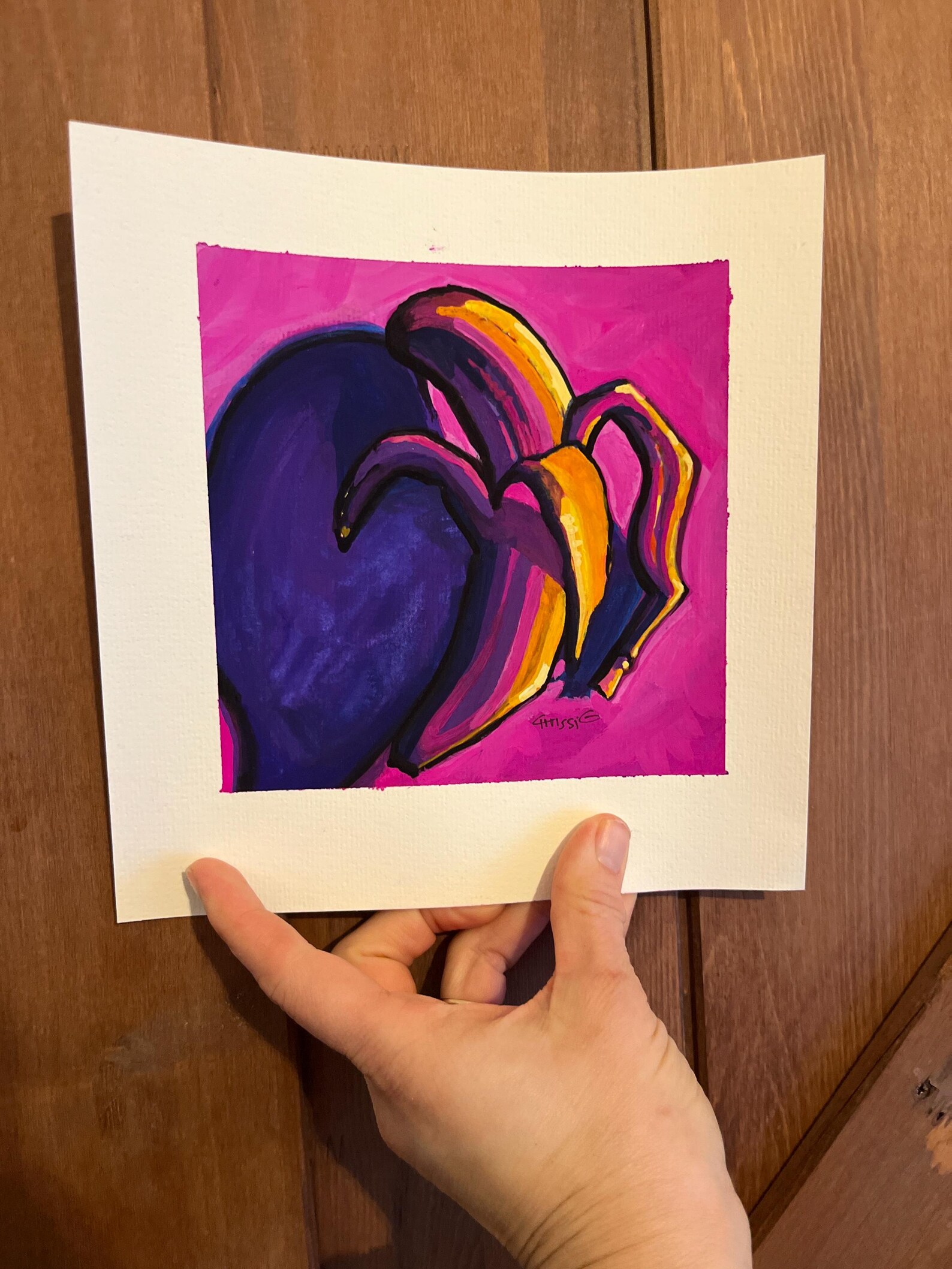 Funky Banana | Pop Art | Original Painting | Foodie Art, Gift for Chef ...