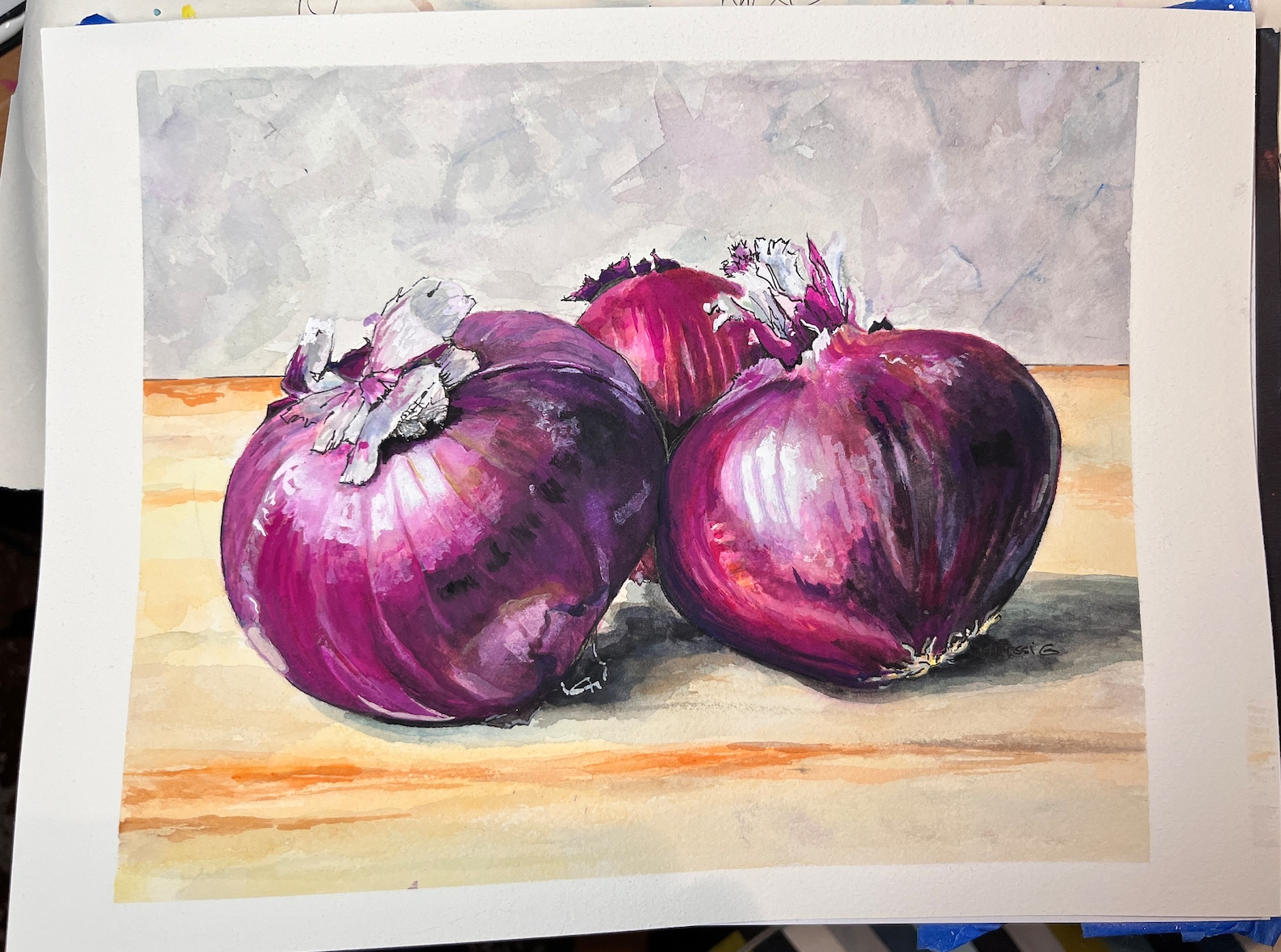 Three RED Onions Still Life High Quality PRINT, Onions Art Poster ...