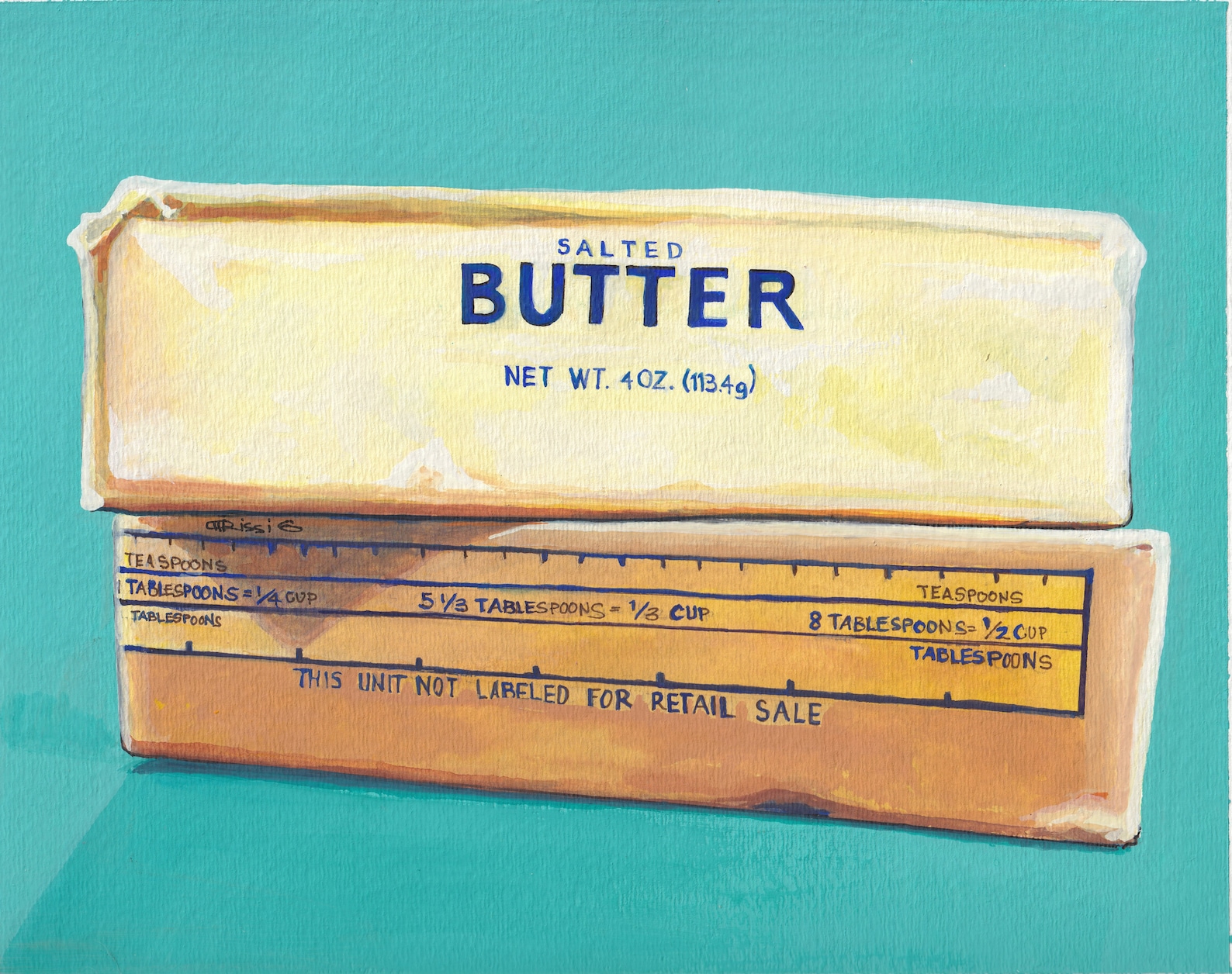X-large POSTER BUTTER Sticks, Salted Butter Bite POSTER in Wrapper ...