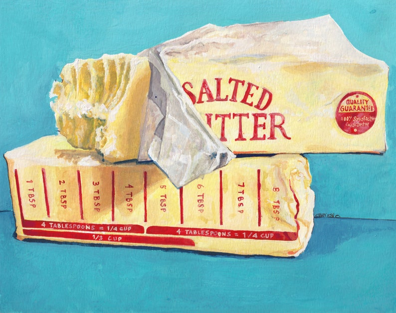 X-large POSTER BUTTER Sticks, Salted Butter Bite POSTER in Wrapper ...