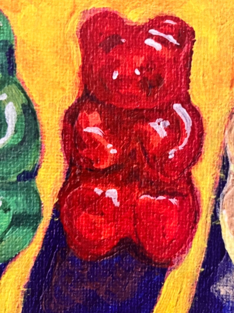 Gummy Bear Candy PRINT | Pop Art Painting Giclee | 5x7 - Etsy