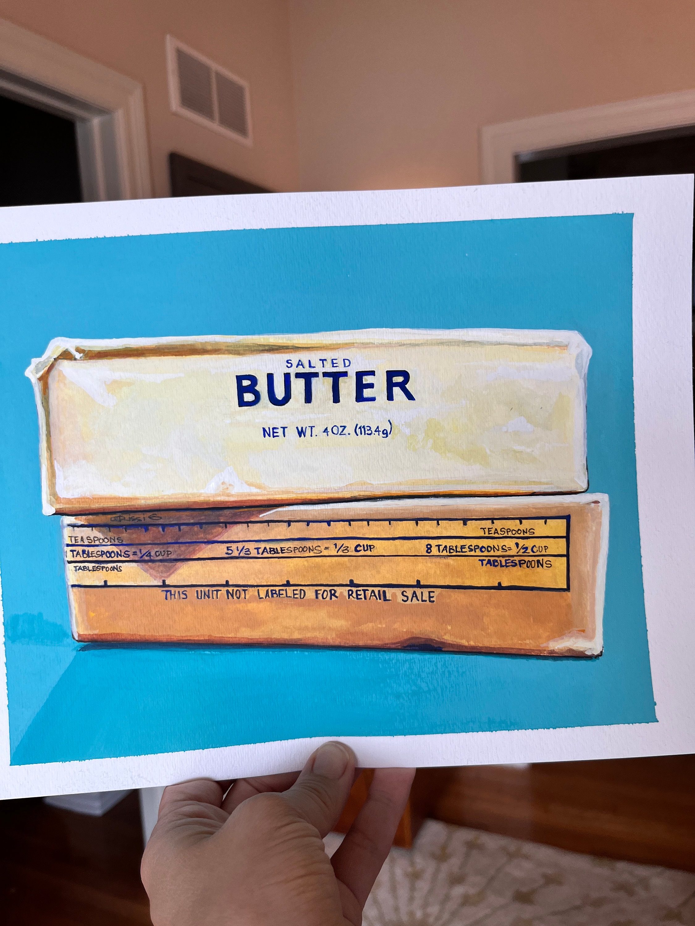 Two Sticks of BUTTER PRINT Salted Butter Giclee in Wrapper - Etsy