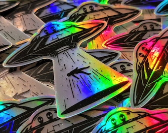 Alien Abduction Transparent Sticker - Etsy