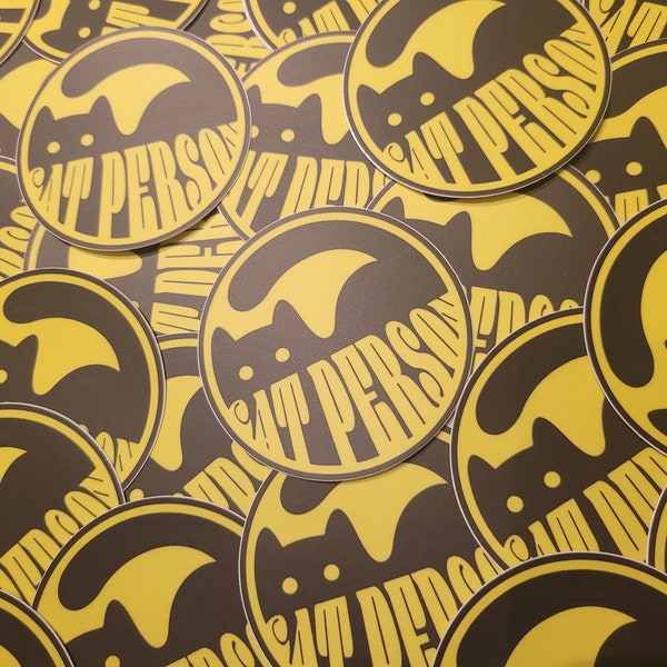 Cat Person Sticker - Etsy