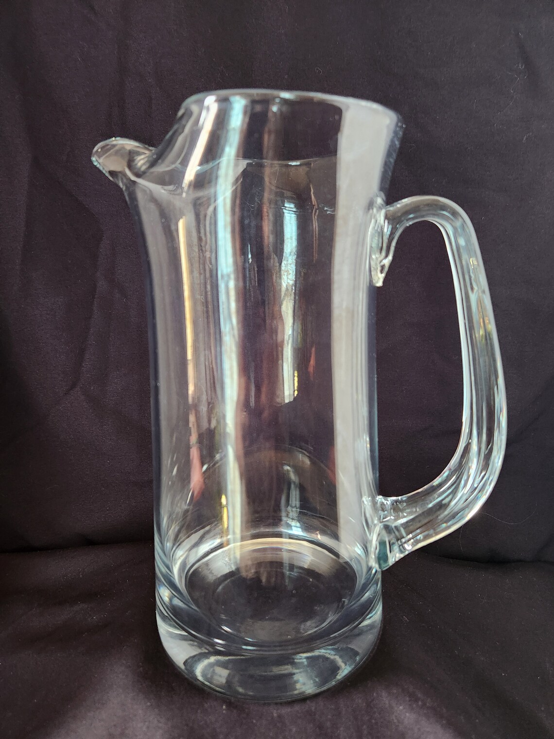 Vintage Clear Glass Water Pitcher - Etsy