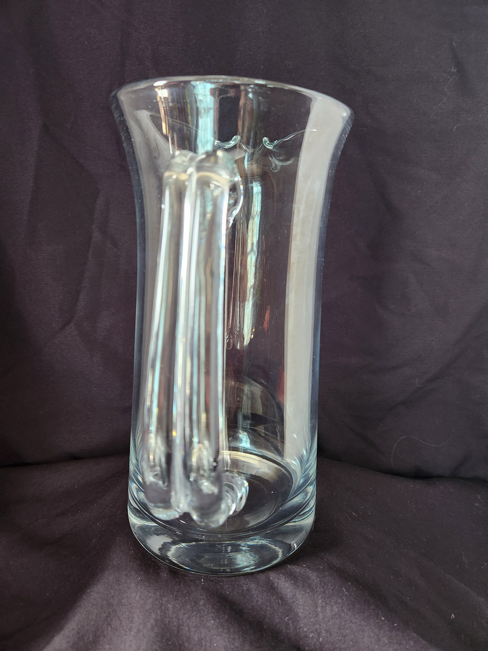 Vintage Clear Glass Water Pitcher - Etsy