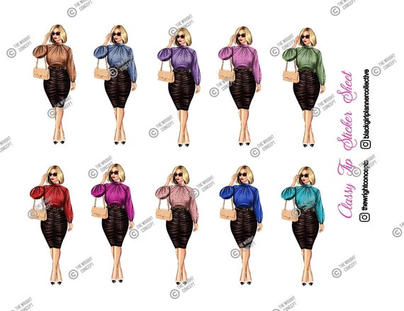 Classy Tip Stickers Blonde Girl Stickers Pretty Girl Planner | Etsy