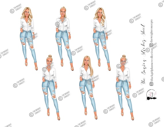 The Basics Sticker Sheet blonde Blonde Hair Stickers - Etsy
