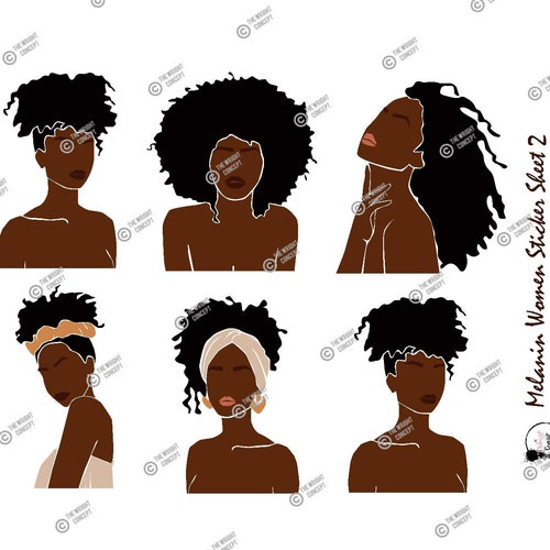 Melanin Love Sticker Sheet Planner Stickers Black Girl Etsy