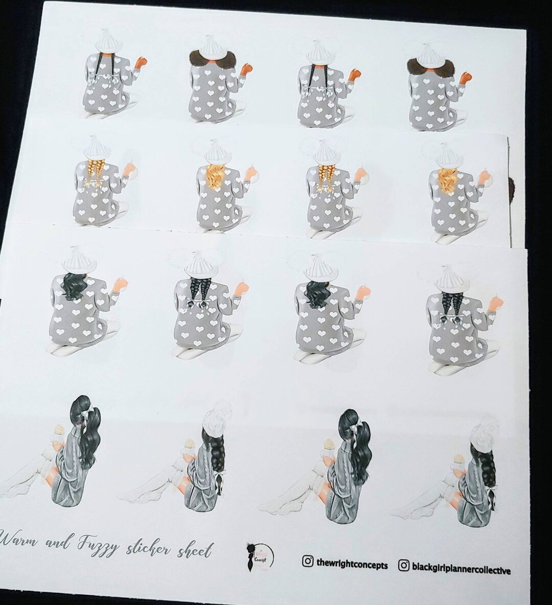 Warm and Fuzzy Grey, Christmas Stickers,holiday Stickers, Girl Stickers ...