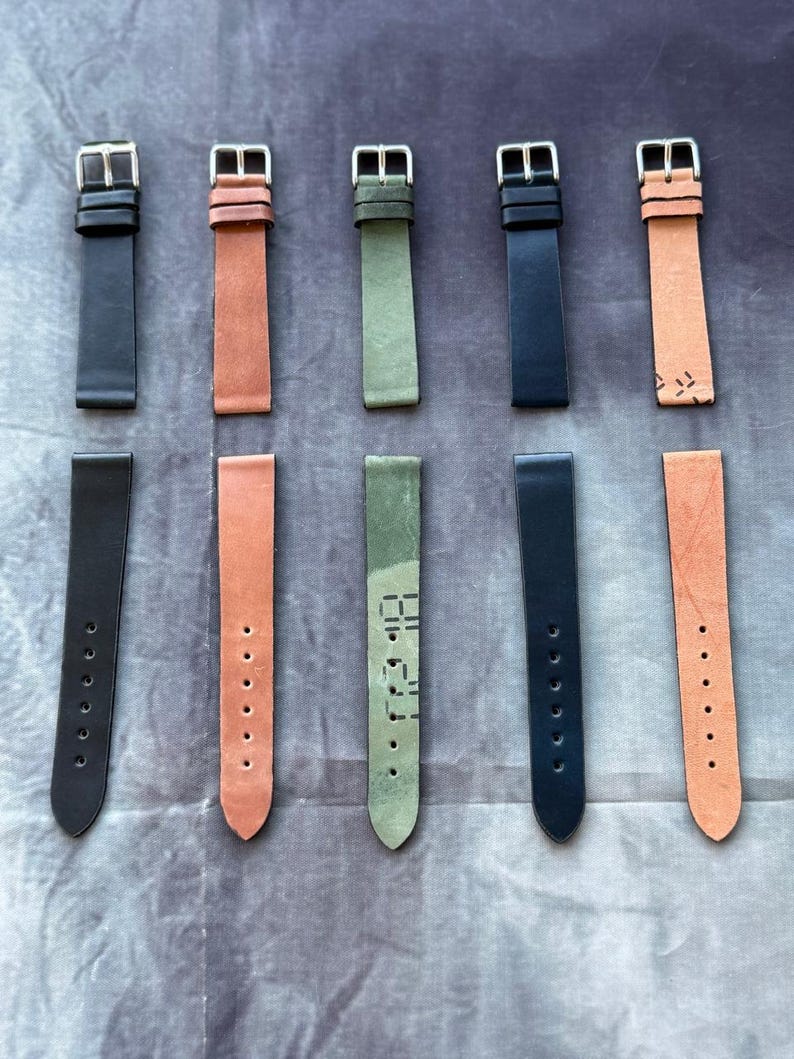 Genuine Horween Shell Cordovan Watch Strap Band 18mm, 20mm, 22mm,24mm ...