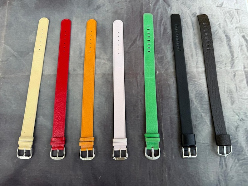 Handmade Genuine Leather One Piece Watch Strap Band Single Pass Watch ...