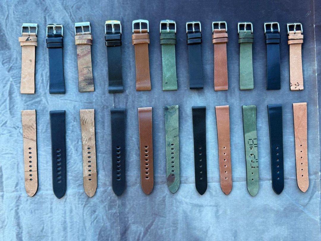 Genuine Horween Shell Cordovan Watch Strap Band 18mm, 20mm, 22mm,24mm ...