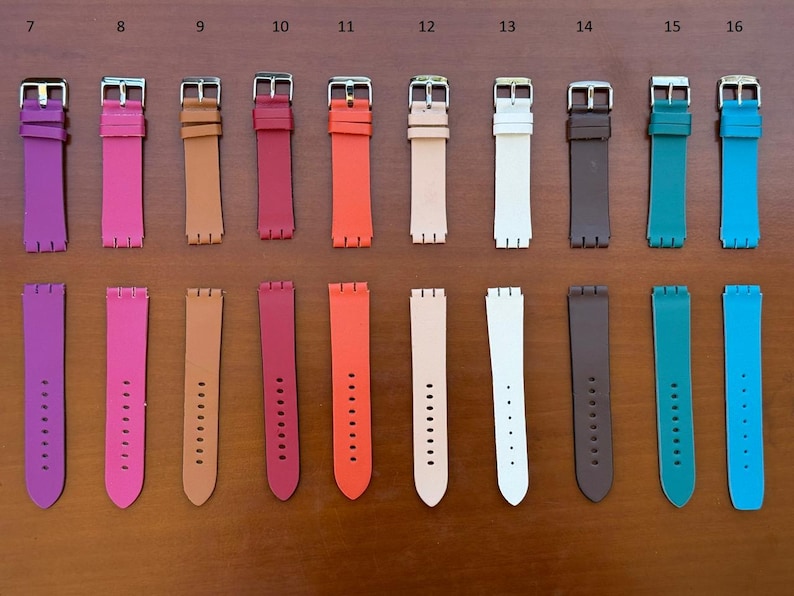 Swatch Handmade Genuine Leather Watch Strap Band for Swatch 17mm and ...